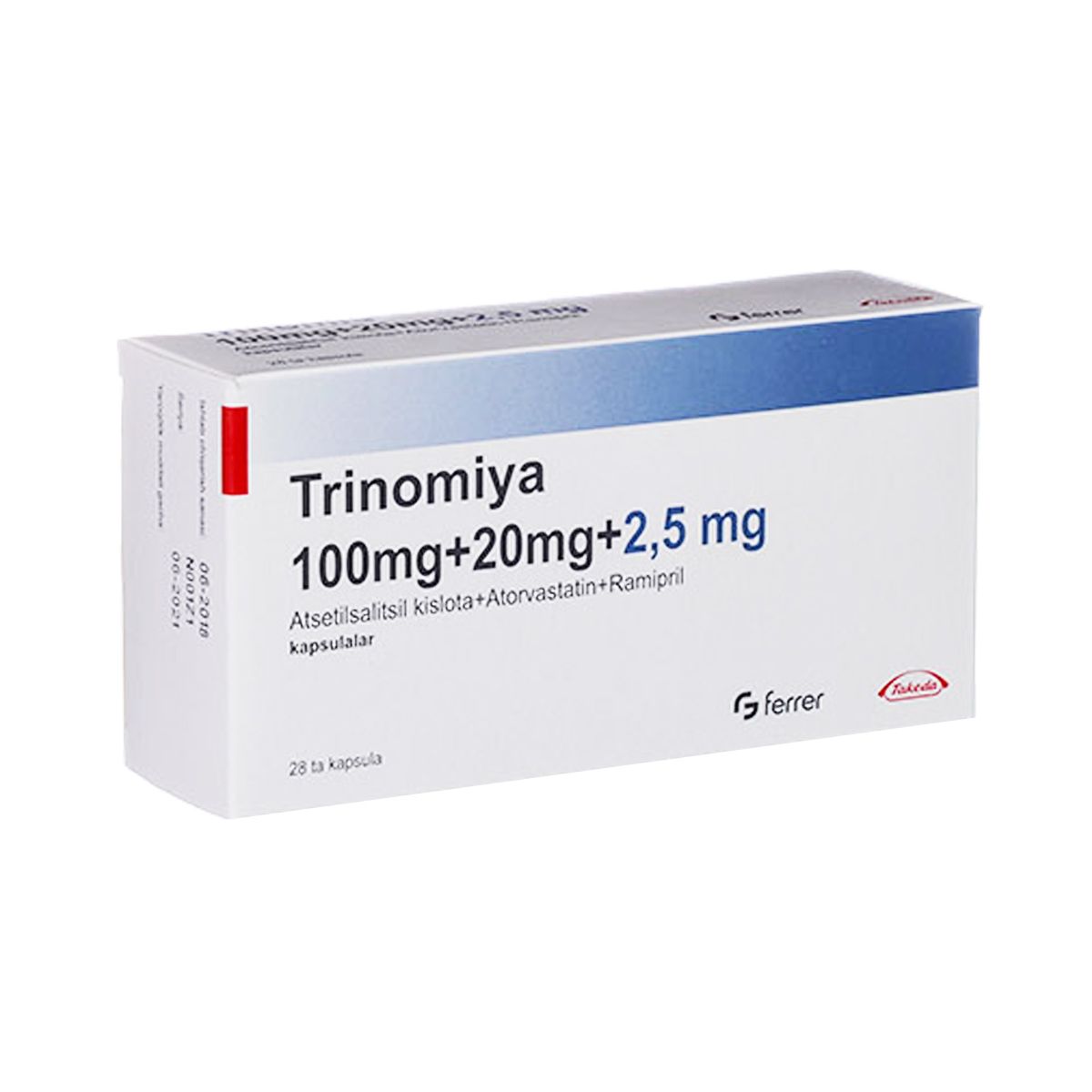 Trinomia - ტრინომია 100მგ/20მგ/2.5მგ 28 კაფსულა