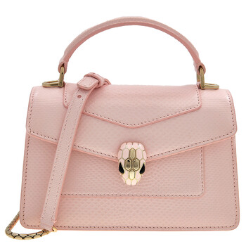 Small Serpenti Forever Leather Top Handle Bag